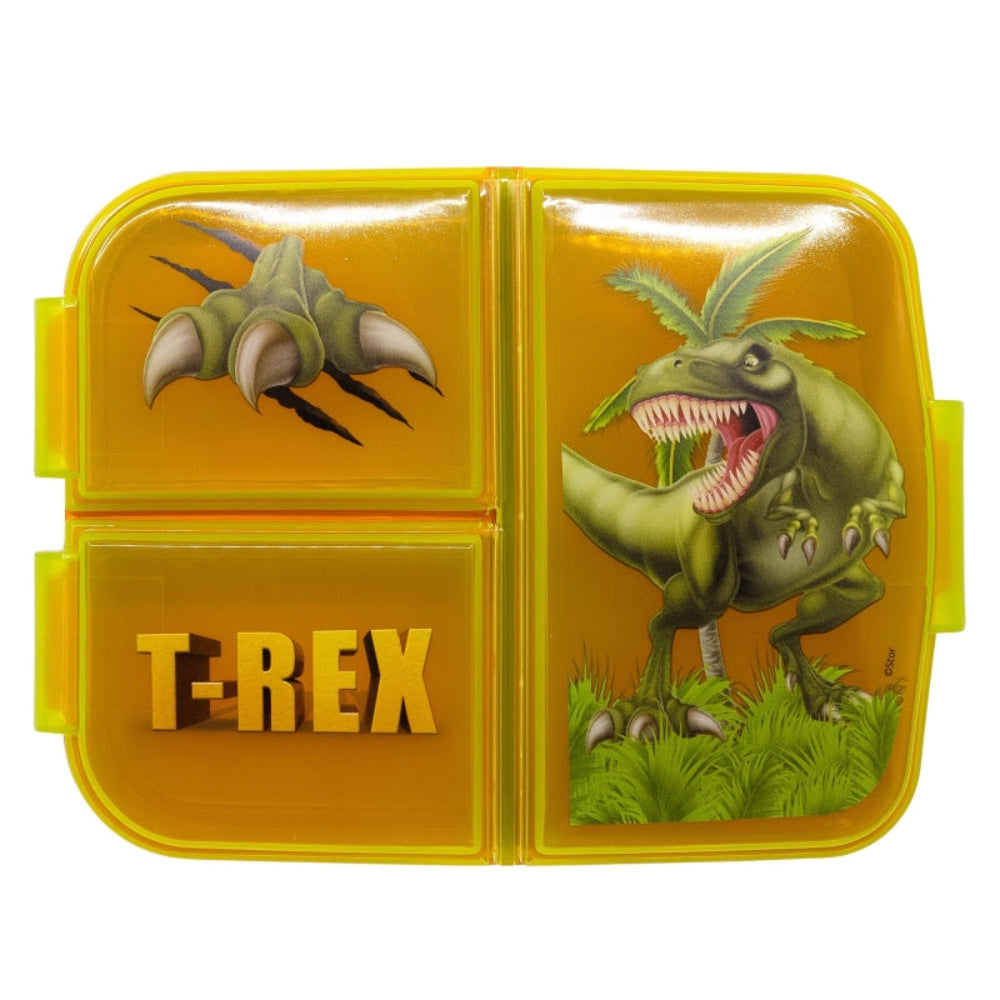 Dinosaurier T-Rex Kinder Lunchbox Sandwichbox mit 3 Fächern – Tinisu